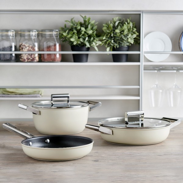 Smeg - Cookware Padella Crema 50's Style 28cm