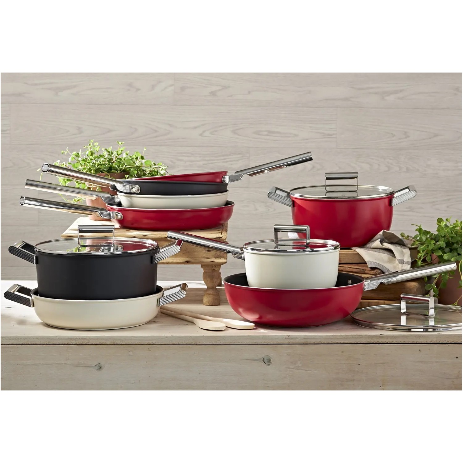 Smeg - Cookware Wok Rosso 50's Style 30cm