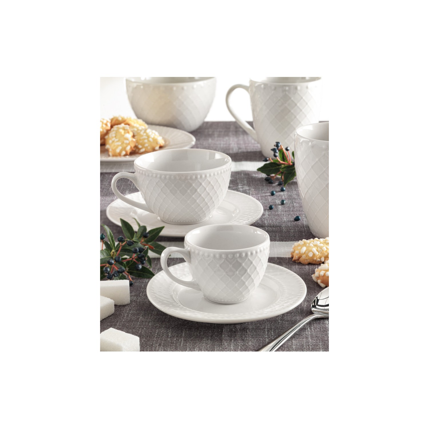 Brandani - Burlesque servizio 6 tazzine espresso con piattini